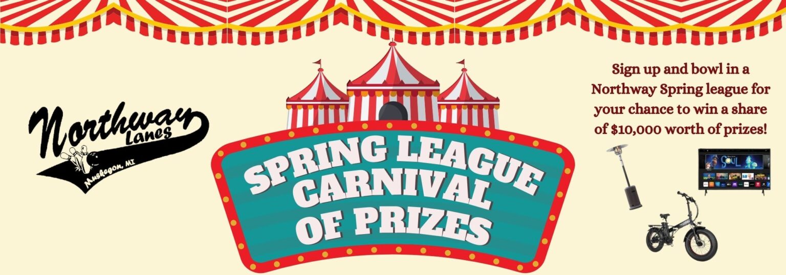 Red and White Minimalist Carnival Fun Fair Flyer